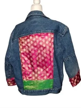 Handmade | Jackets & Coats | Upcycled Denim Kantha Jacket Colorful ...